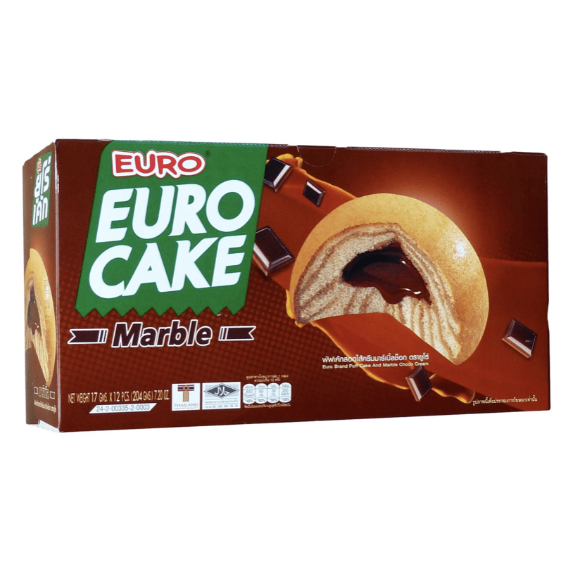 Популярные тайские пирожные с шоколадом Еврокейк (Euro Cake with Marble ...